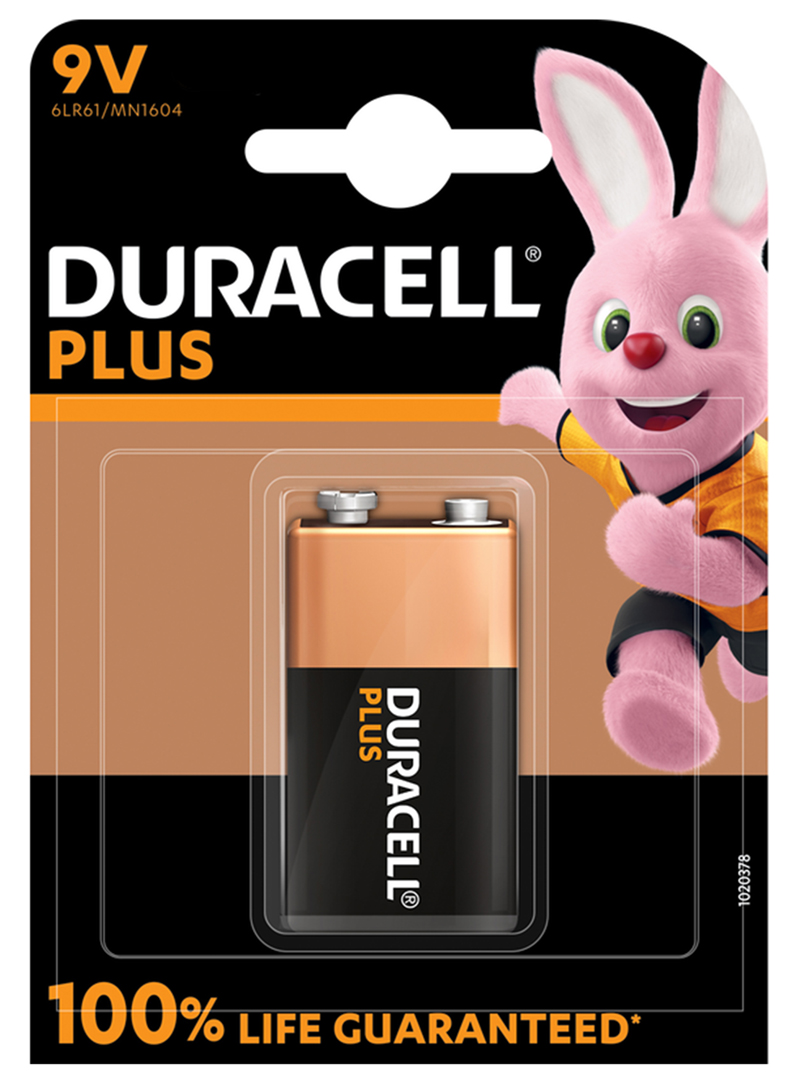 Duracell PLUS POWER 9V 6LR61 MN1604 - 1 Stück | Roboter-Bausatz.de