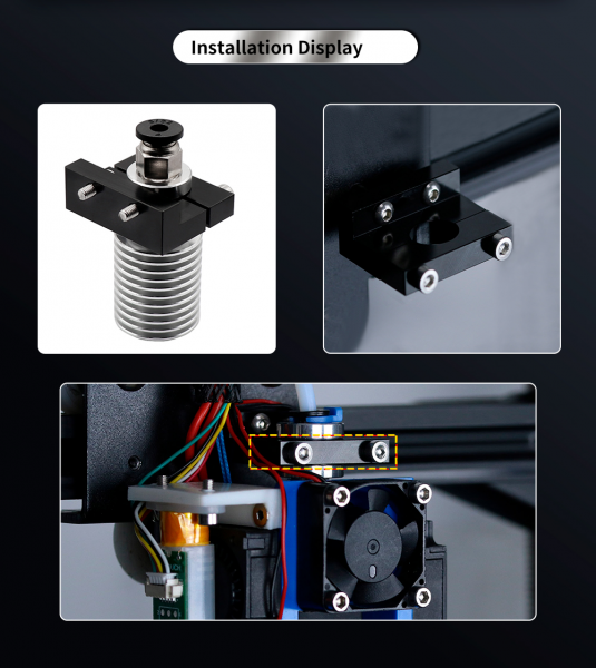 V6 Hotend Adapter für Creality 3D-Drucker Ender-3 Ender-5 CR-10 ...
