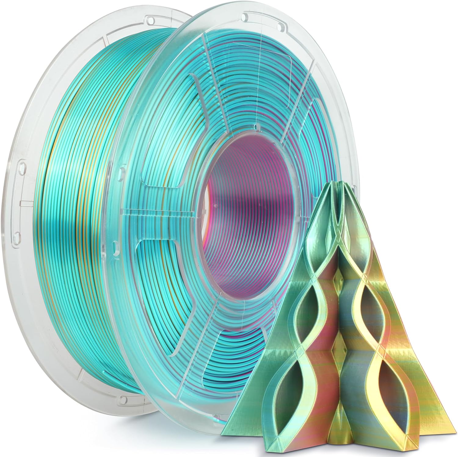 Sunlu Silk PLA+ Tri-Color Filament Red Yellow Green 1.75mm 1kg ...