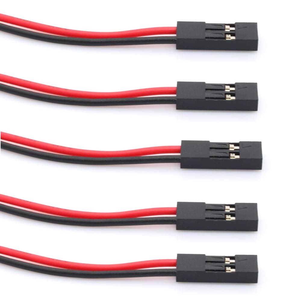 5x 2 Pin Dupont Kabel Buchse-Buchse 70 cm | Roboter-Bausatz.de