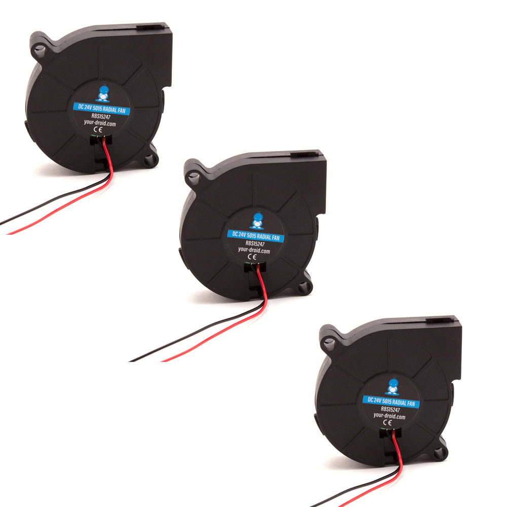 3x yourDroid Radiallüfter 5015 24V 5000 RPM | Roboter-Bausatz.de
