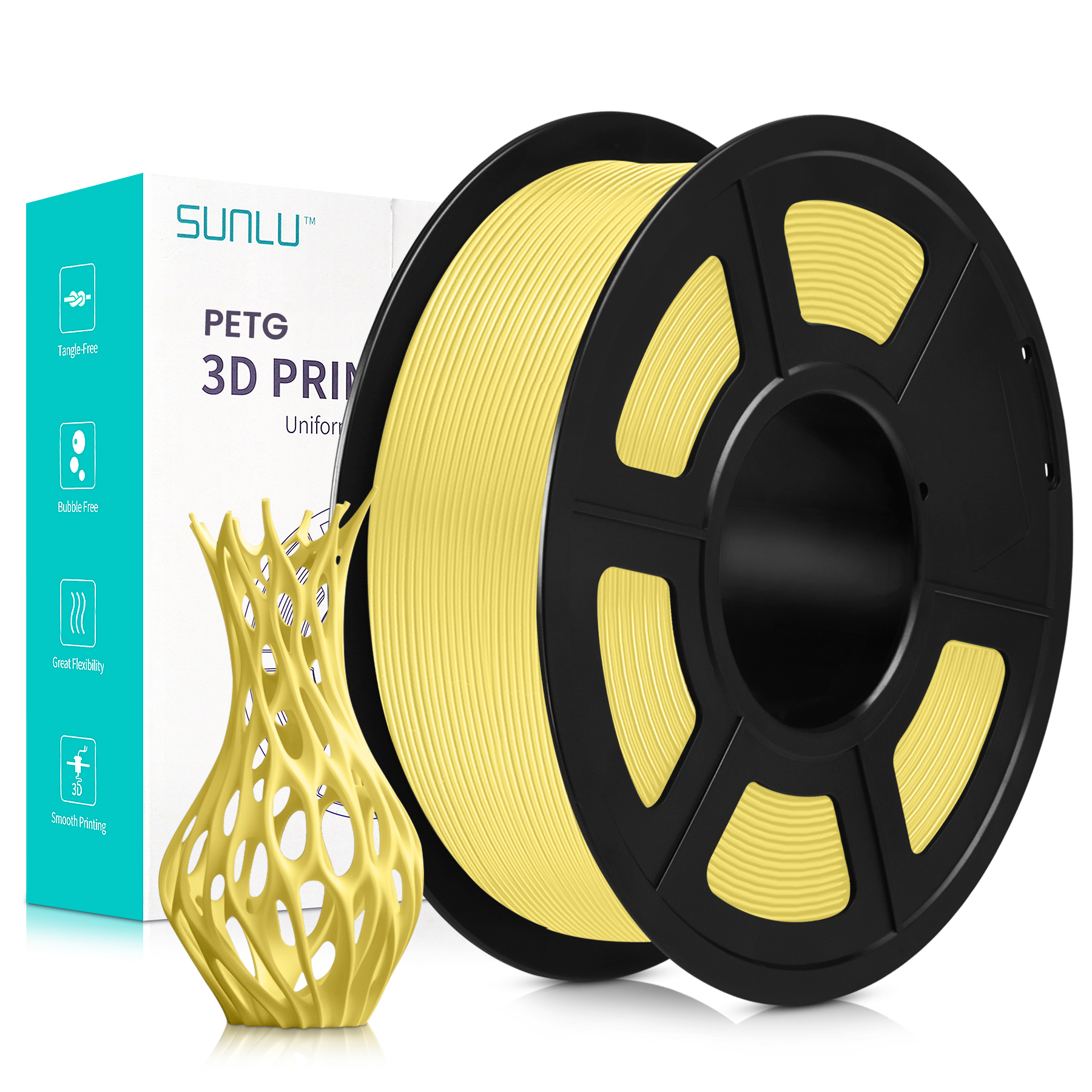 Sunlu PETG Filament Lemon Yellow (Macaron) 1.75mm 1kg | Roboter-Bausatz.de