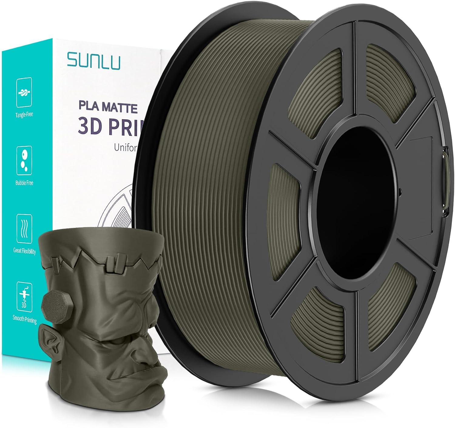 Sunlu PLA Matte Filament Clay 1.75mm 1kg | Roboter-Bausatz.de