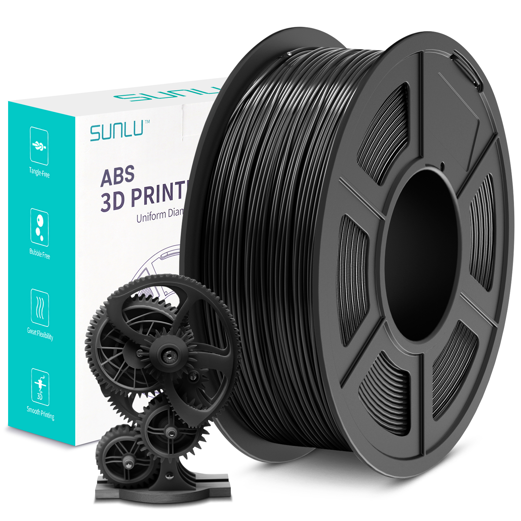 Sunlu ABS Filament Black 1.75mm 1kg | Roboter-Bausatz.de